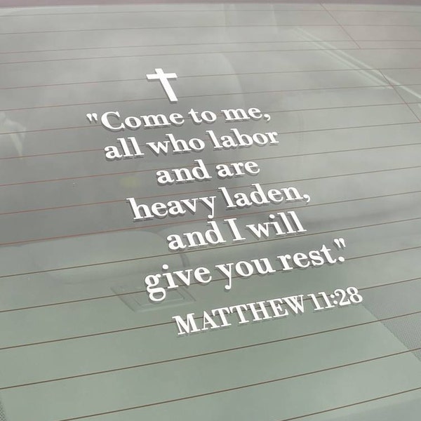CUSTOM Bible Verse Car Decal - Custom Christian Sticker - Personalized ...