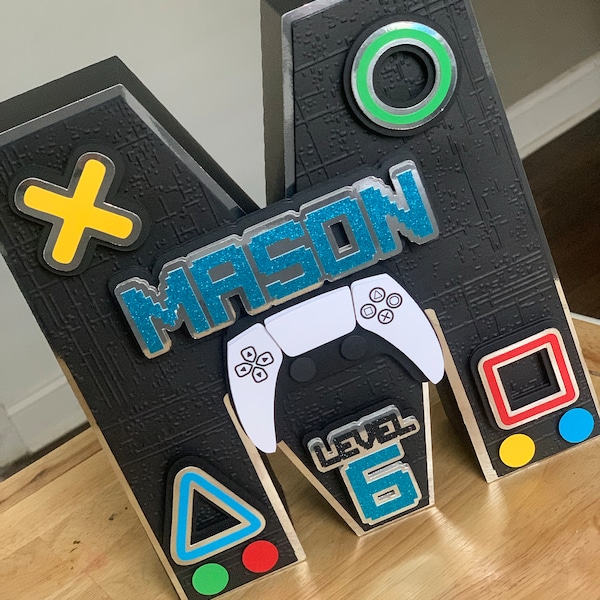 PS5 3D Letters, Gamer Party Decorations, Gamer Room Decor, Gaming Decor ...