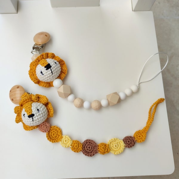 Crochet Bear Pacifier Clip PATTERN, Amigurumi Baby Shower Gift (PDF ...