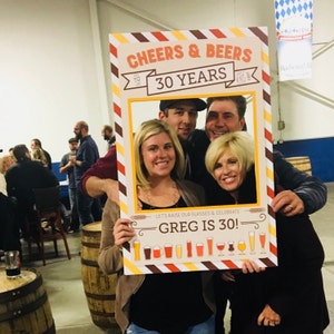 Cheers & Beers Birthday Photo Prop Any Age Photo Prop | Etsy