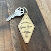 Personalized Vintage Hotel Keychain // Gold Key Ring // Personalised ...