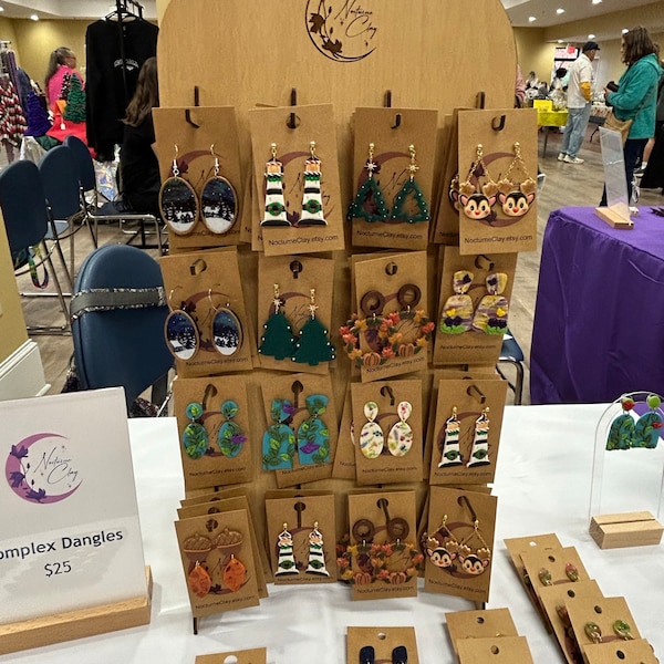 Large Craft Fair Earring Display Stand/retail Earring Display Stand ...