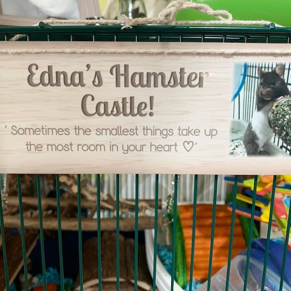 ANIMAL NAME SIGN Pet Personalised House, Cage or Kennel Metal Plaque ...