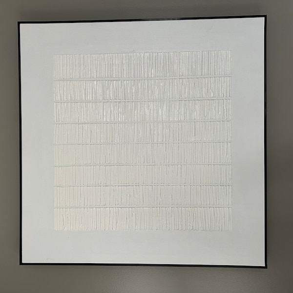 3dframed Ivory Plaster Textured Wall Art White Minimalist Painting on ...