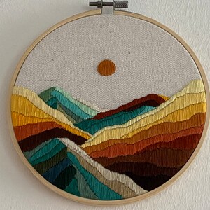 Mt Rainier Embroidery Pattern PNW Volcano Collection - Etsy