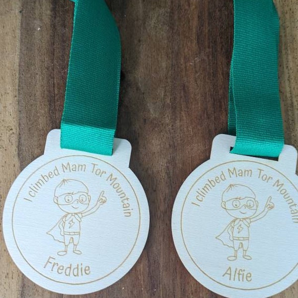 Personalised Engraved Wooden School Medals 8cm | School Medal L ...
