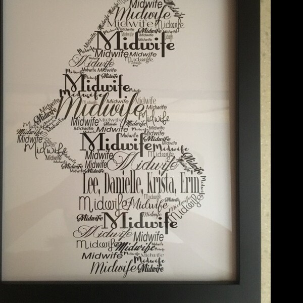 Midwife Gift, Doula, Midwife Art, Pregnancy Coach Gift, Natural Birth ...