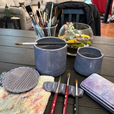 Colorful Paint Brush Rest: Ready-to-ship Gift for Painters - Etsy