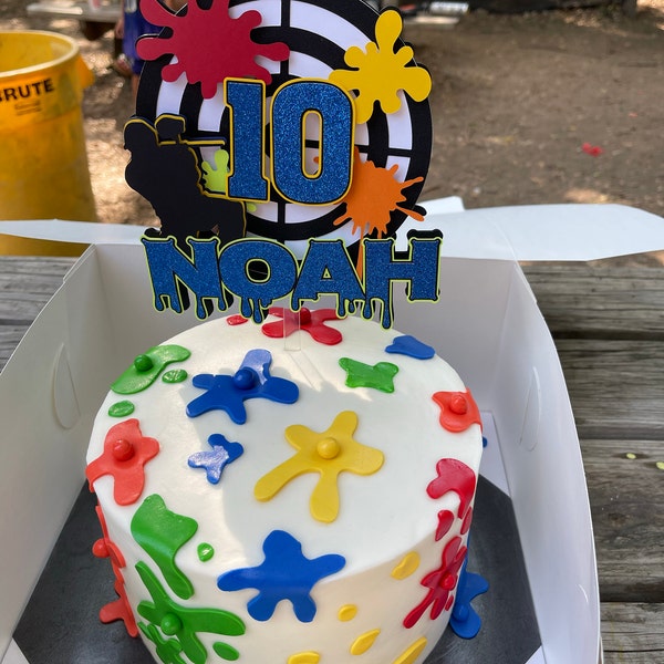 Paintball Cake Topper, Paintball Birthday Party, Paintball Party. - Etsy