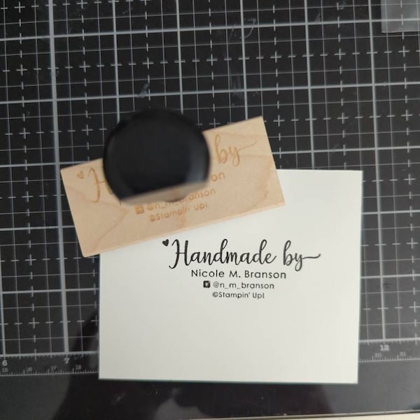 Personalized Handmade by Stamp, Business Stamp, Instagram Social Media ...