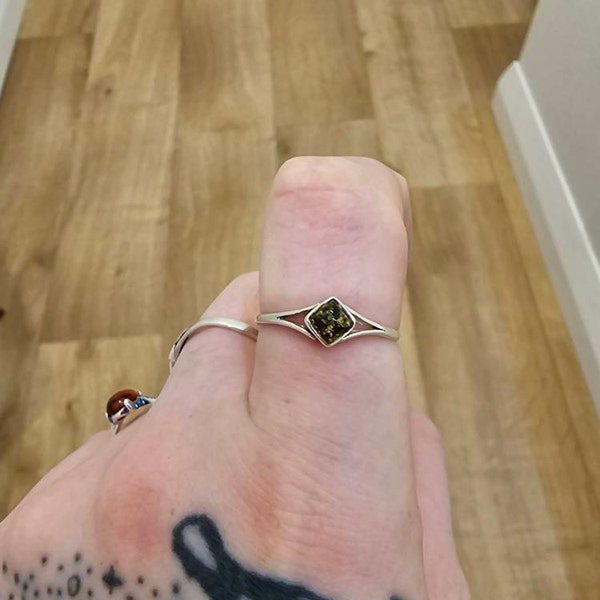 Baltic Amber Ring. Amber & Gold. Unique Ring. Celtic Design. Artistic ...