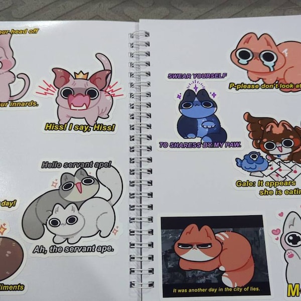 Cats of BG3 Inspired Stickers! [baldur's Gate 3] - Etsy