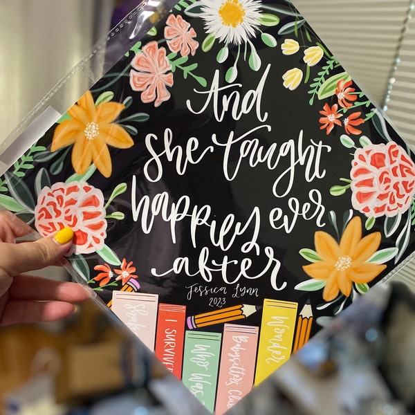 Grad Cap Topper Teacher, Graduation Cap for Teachers, Elementary ...