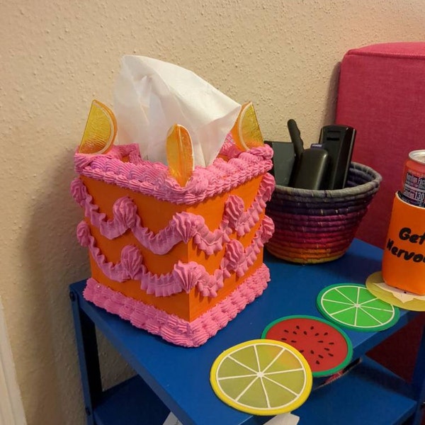Custom Fake Cake Decorative Tissue Box Cover - Etsy