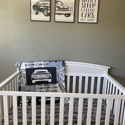 Car Crib Bedding Set, Baby Boy Crib Bedding, Crib Sheets Boy, Car ...