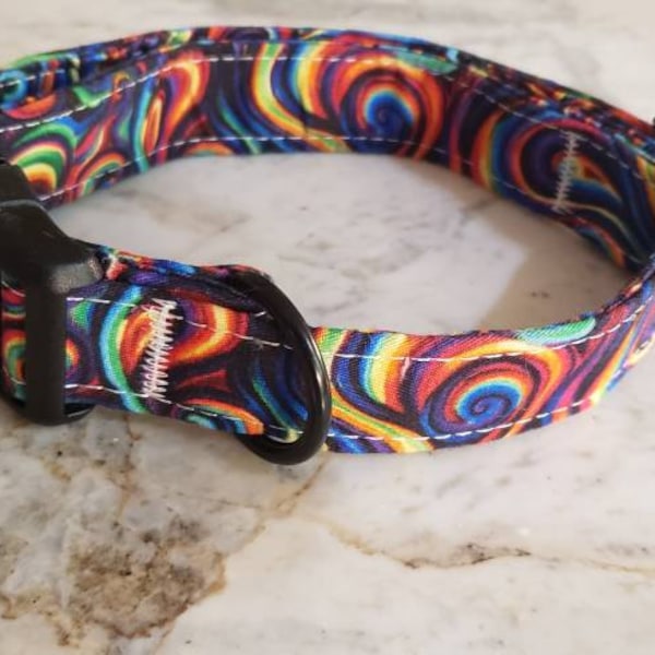 Orange/black Polkadot Dog Collar W/ Metal Buckle, HAND MADE , Custom ...