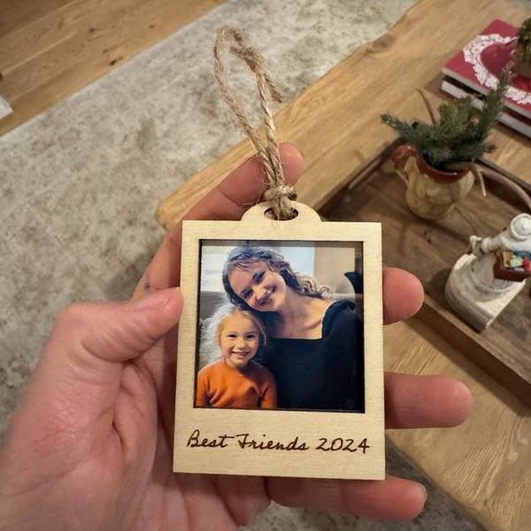 Personalized Photo Christmas Ornament: Wood or Acrylic Engraved Picture ...