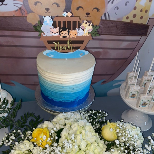 Noah's Ark Cake Topper: Baby Shower, Gender Reveal - Etsy