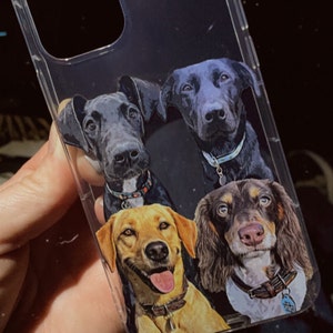Custom Multi Dog iPhone Phone Case, Personalized Dog Gifts, Dog Lover ...