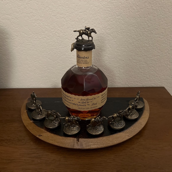 Blanton's Bourbon Bottle Stopper "small Batch" Barrel Head Display Real ...