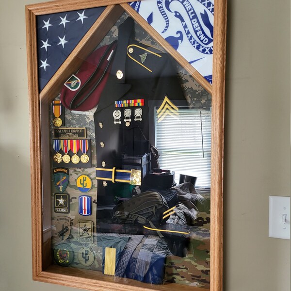 Military Uniform Shadow Box FREE SHIPPING Lower 48 States Only - Etsy