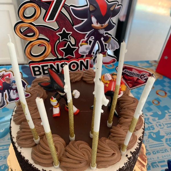 3D (handmade) Shadow the HH Cake Topper and 2pcs Mini Topper / Cupcake ...