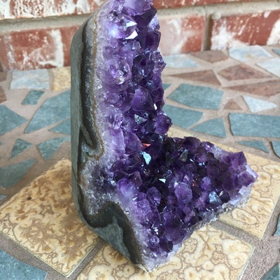 Top Grade Deep Purple Uruguayan Amethyst, Amethyst Cluster With Agate ...