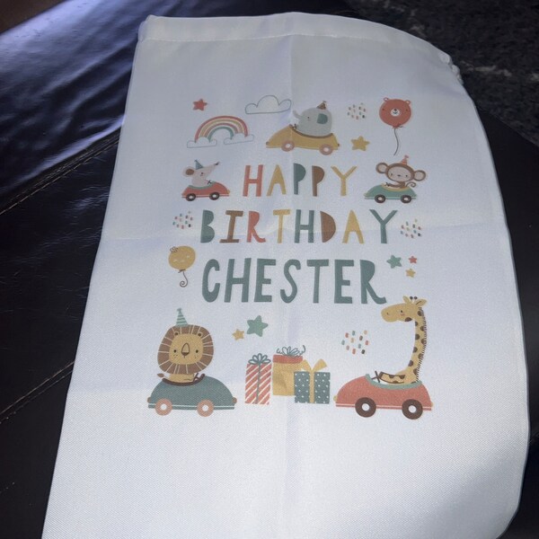 Personalised Birthday Sack - Kids Birthday Bag - Birthday Gift Bag ...