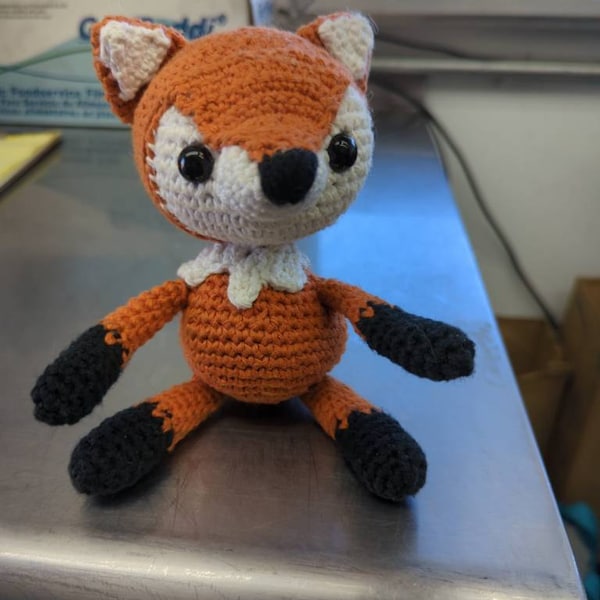 CROCHET PATTERN Lucy the Fox Crochet Amigurumi Stuffed Sitting Forest ...