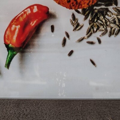 Gold Texture Kitchen Backsplash Tempered Glass, Custom Size Splashboard ...