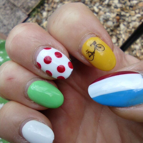 Bicycle Nail Transfers - Illustrated Bike Nail Art Water Slide - Bike ...
