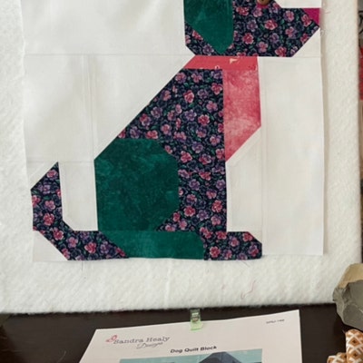 Puppy Dog Quilt Block Pattern, Machine Pieced, PDF Instant Download ...