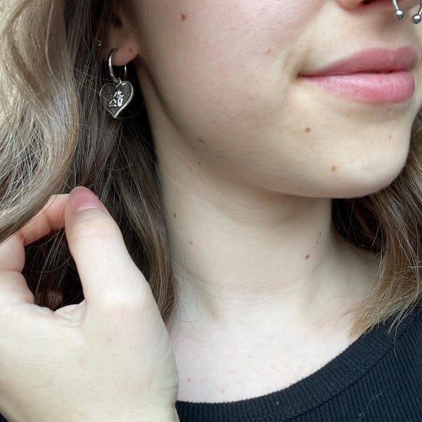Star Hoops Grunge Earrings Jewelry Hypoallergenic Y2k Alt Goth Edgy ...
