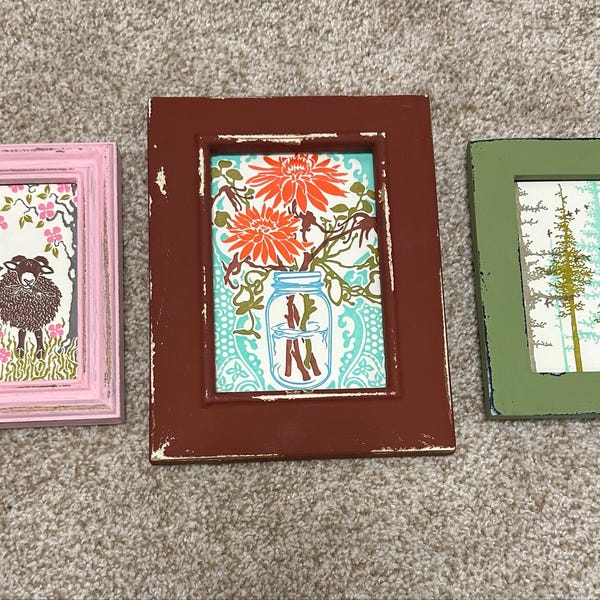 Boho and Eclectic Multiple Unique Wall Frames for Photos, Vibrant ...