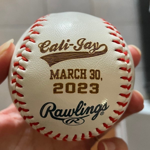 Personalized Baseball, Engraved Baseball Birth Announcement or ...