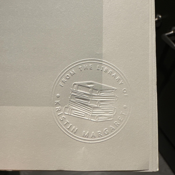 Custom From the Library of Book Embosser,book Embosser Personalized ...