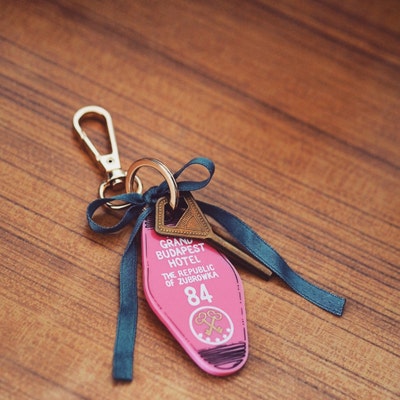 The Grand Budapest Hotel Hotel Room Key Ring Wes Anderson Keychain ...