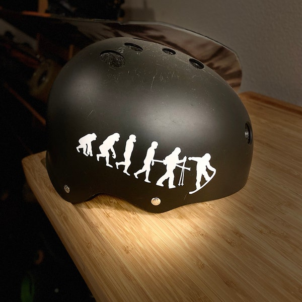 White Snowboarding Evolution Sticker - Etsy