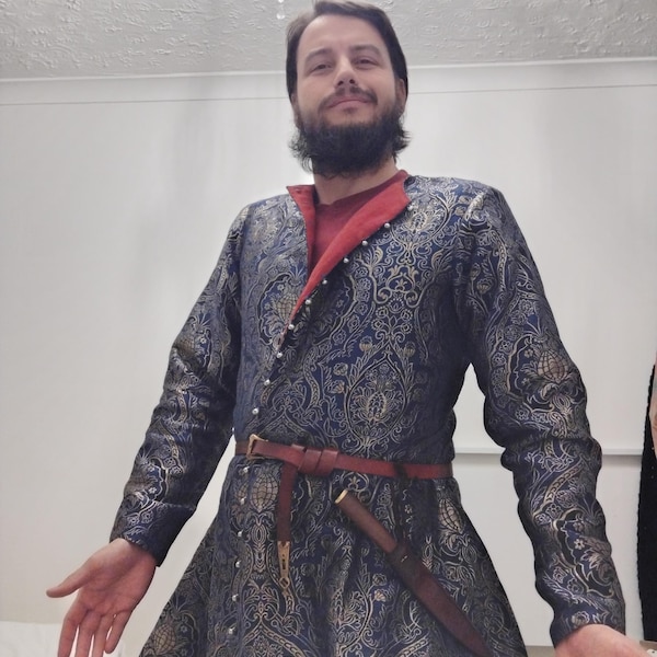 Houppelande Medieval Dress for Men Court Dress for 14th & 15th Century ...