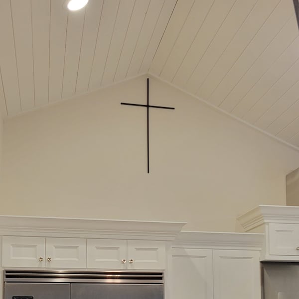 Iron Wall Cross. Handmade and Hand Painted. 18 Inches Tall. Original ...