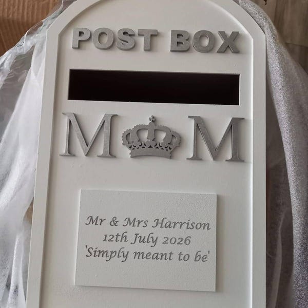 PERSONALISED Wedding Postbox Mdf Wedding Card Post Box - Etsy UK
