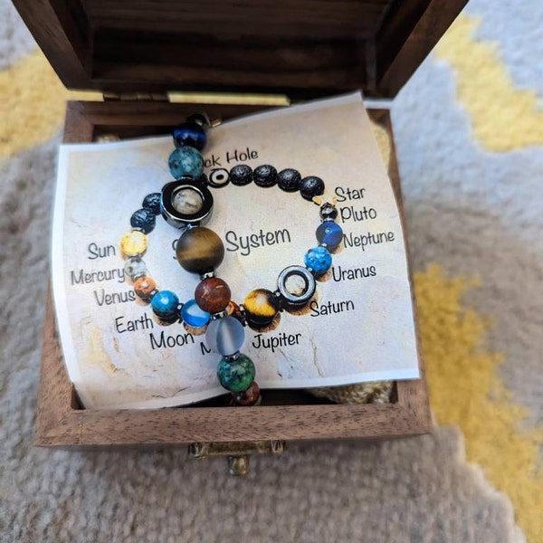 Space Geek | Sci Fi Gift | Solar System Bracelet | Galaxy | Astronomy ...