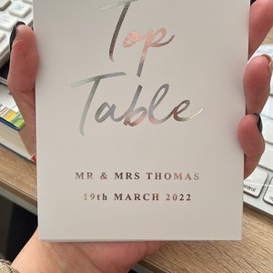 Wedding Table Plans Foiled - Etsy UK