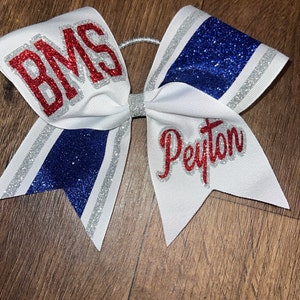The ULTIMATE Custom Glitter Monogrammed Cheer Bow - Etsy