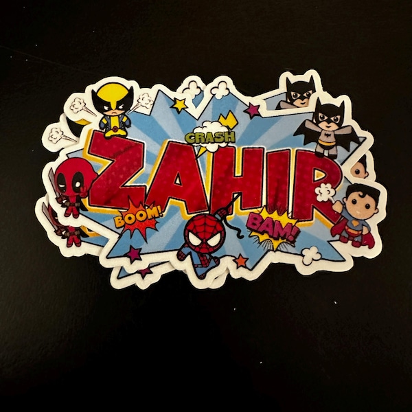 First and Last Name Sticker, Custom Waterproof Retro Decals ...