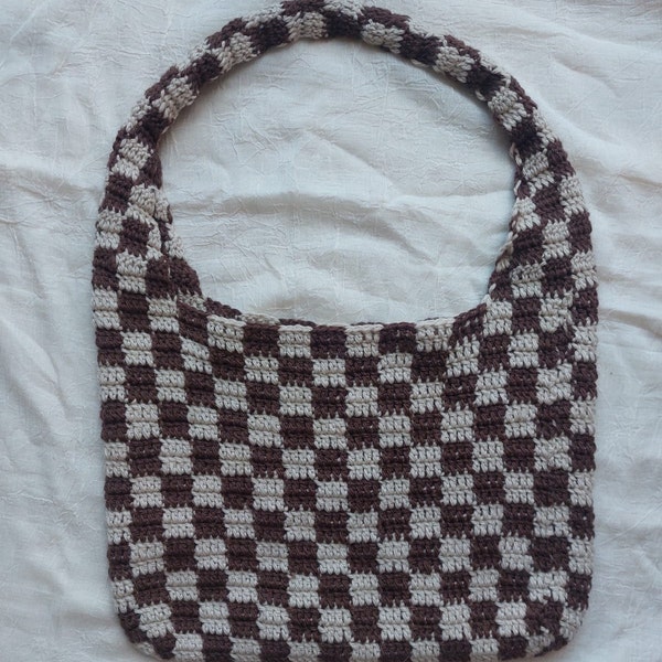 Crochet Checkerboard Bag Pattern PDF With VIDEO Link and Tuturial Guide ...