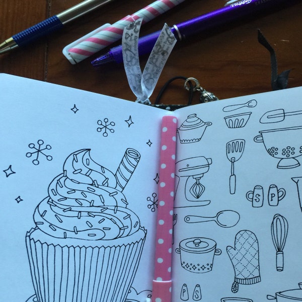 COLORING BOOK Volume 3 - Traveler's Notebook Insert Available in 7 ...