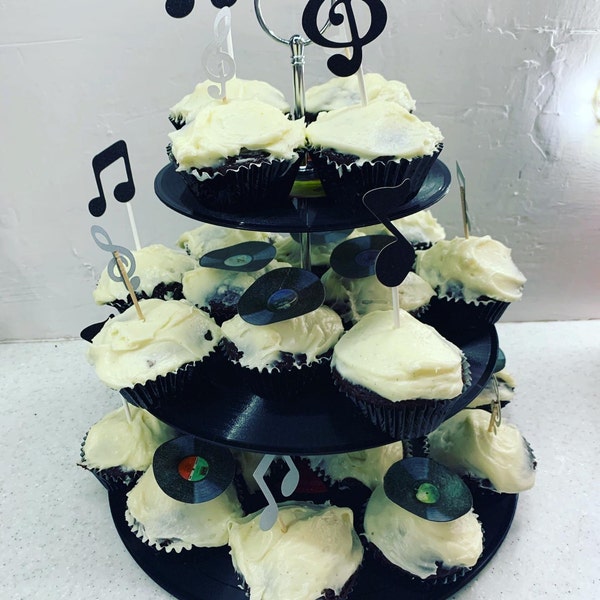 Edible Vinyl Record Cookie Cupcake Oreo Toppers, Wafer Paper or ...