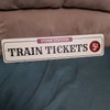 Train Tickets Sign, Personalized Station 5 Cents Sign, Custom Family ...