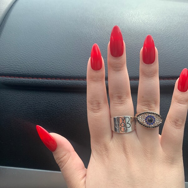 Classic Red Press on Nails - Etsy
